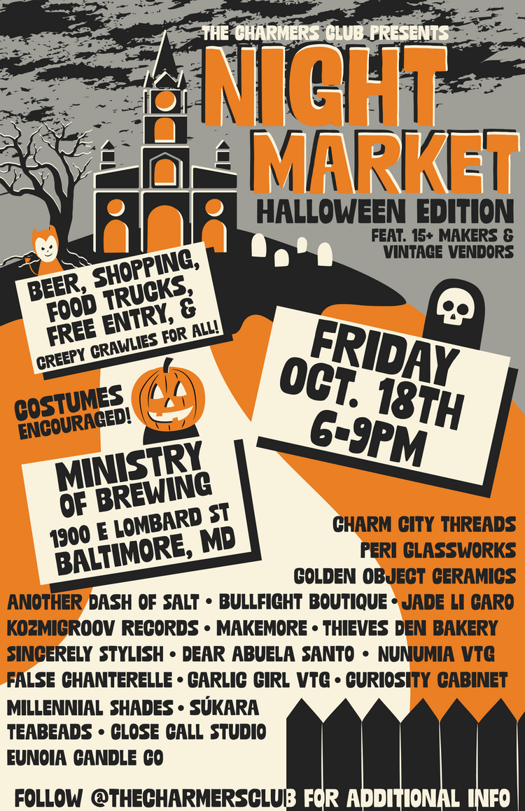 Friday Oct 18th, 2024 Halloween Night Market – Charm City Threads