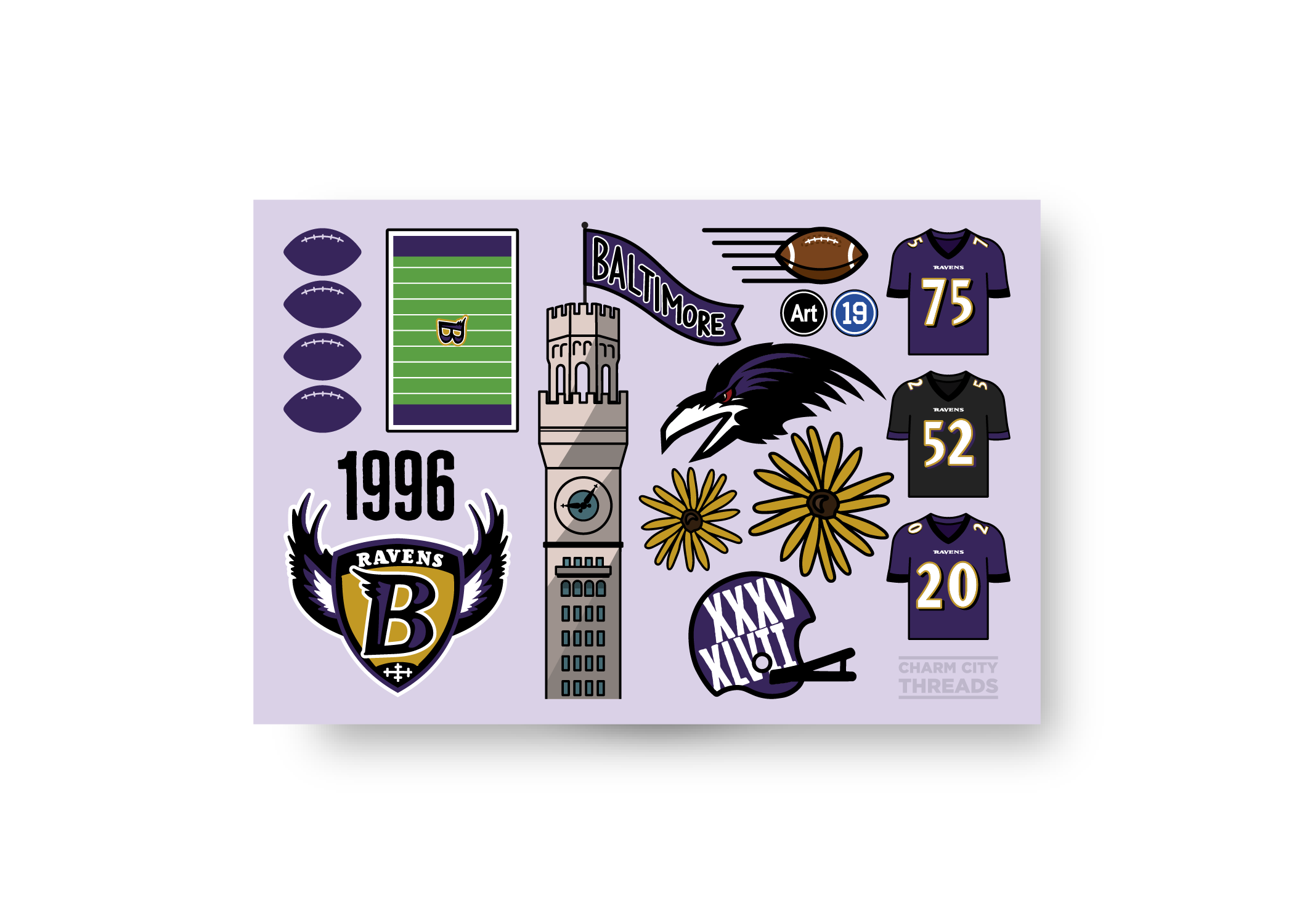 Baltimore Football History Postcard – Charm City Threads